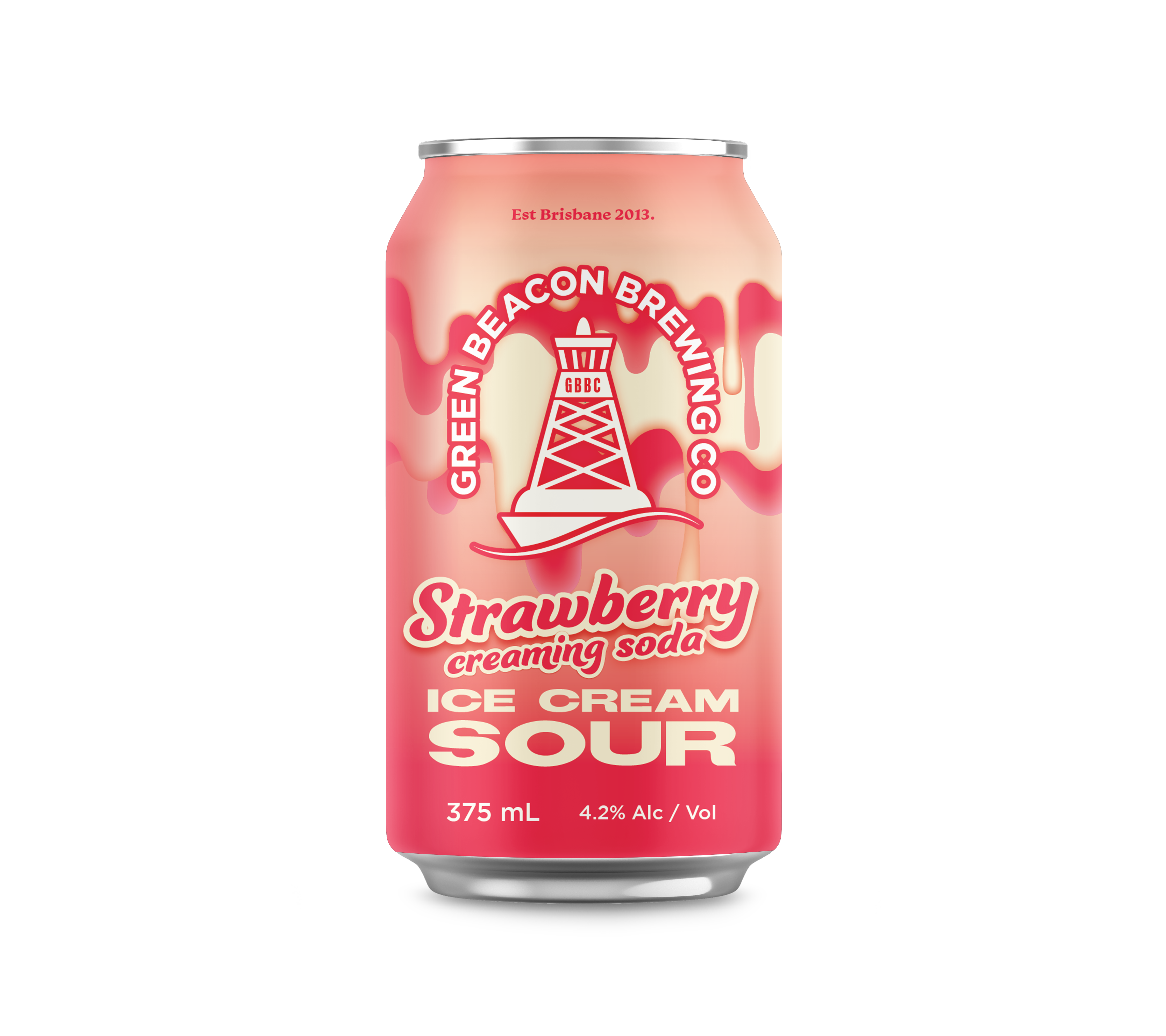 Green Beacon Strawberry Creaming Soda Ice Cream Sour Ale – Green Beacon ...