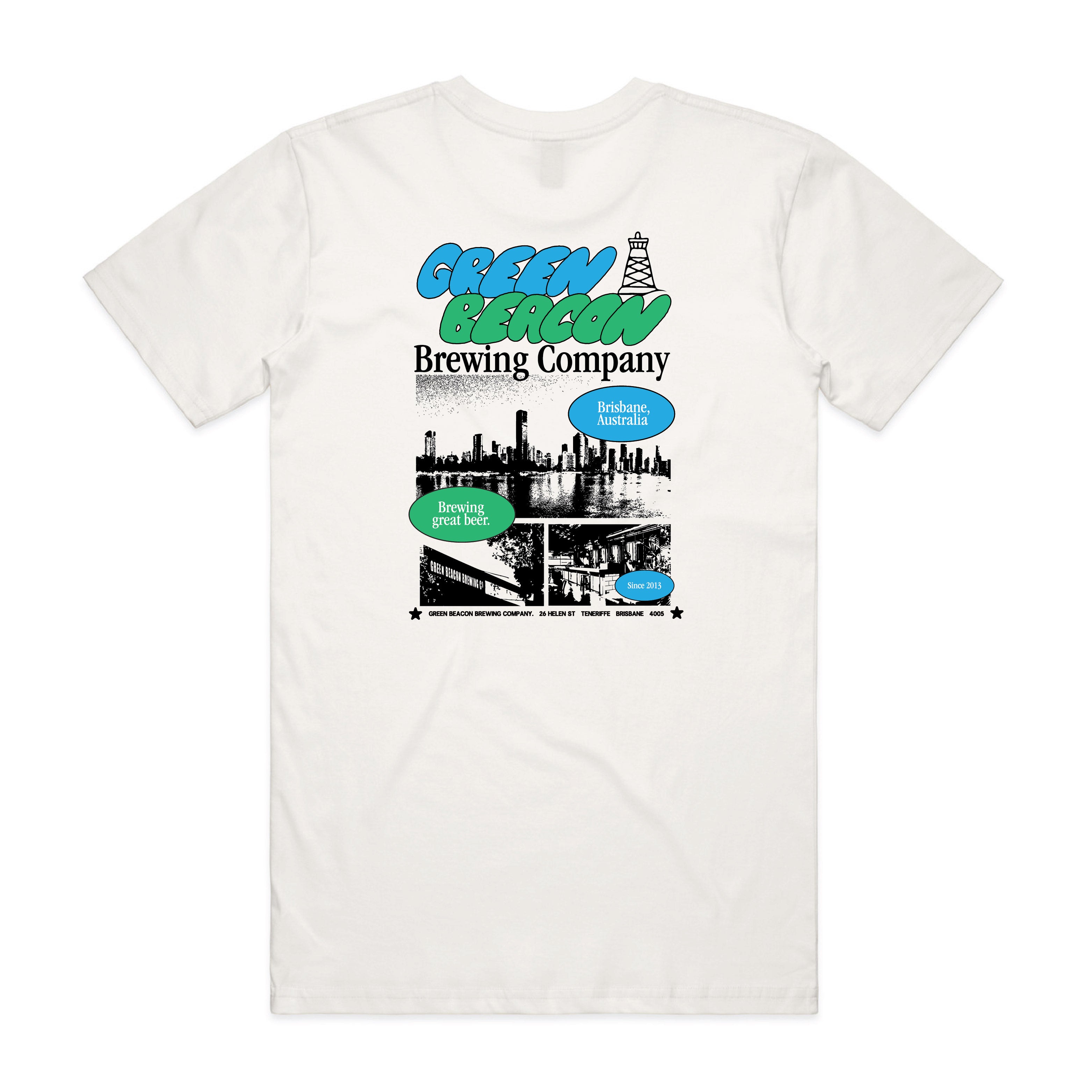 Green Beacon Skyline T-Shirt – Green Beacon Brewing Co.