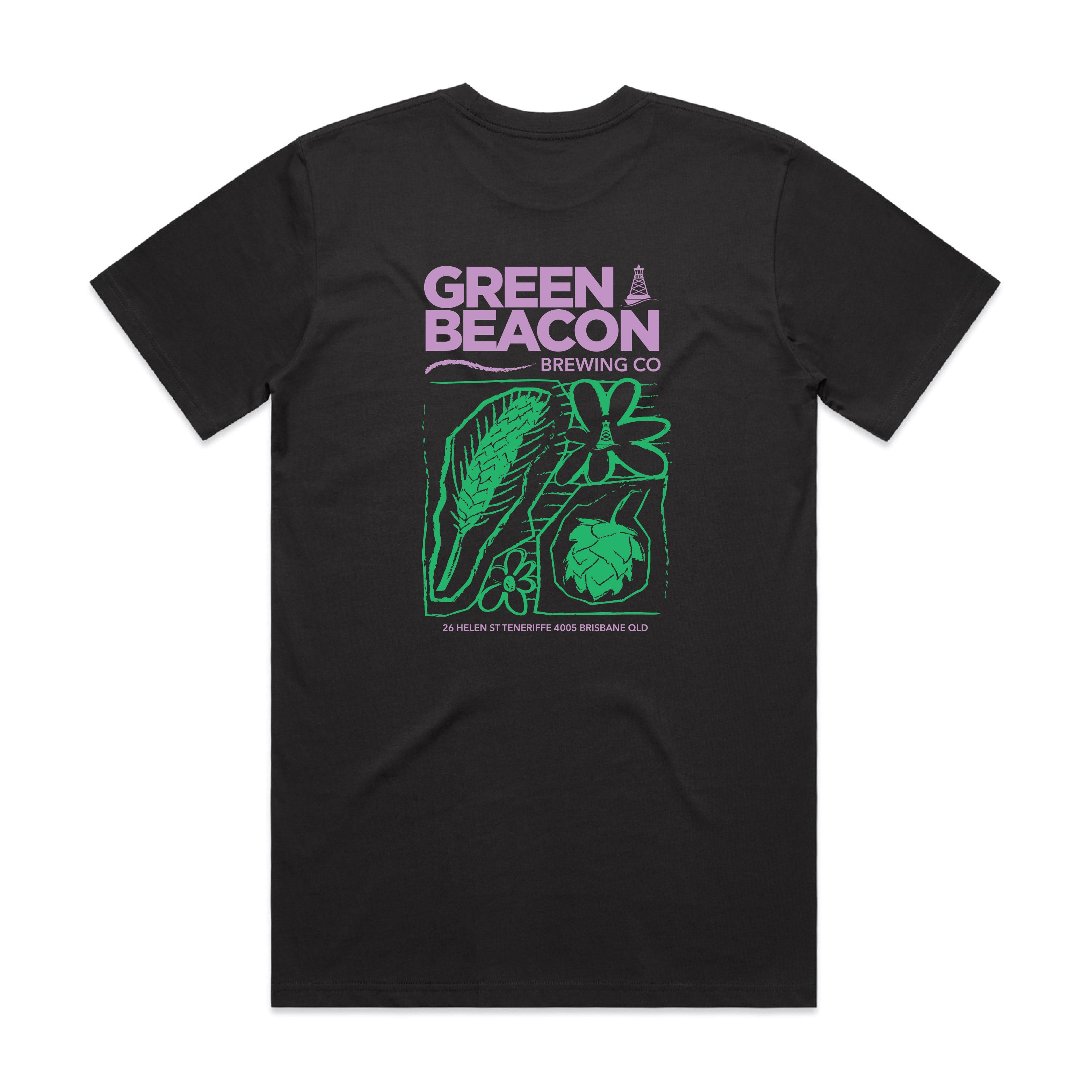 Green Beacon Neon Sketch T-Shirt – Green Beacon Brewing Co.