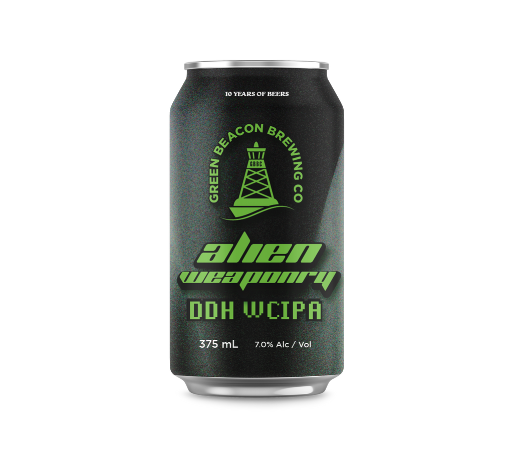 Green Beacon Alien Weaponry DDH West Coast IPA – Green Beacon Brewing Co.